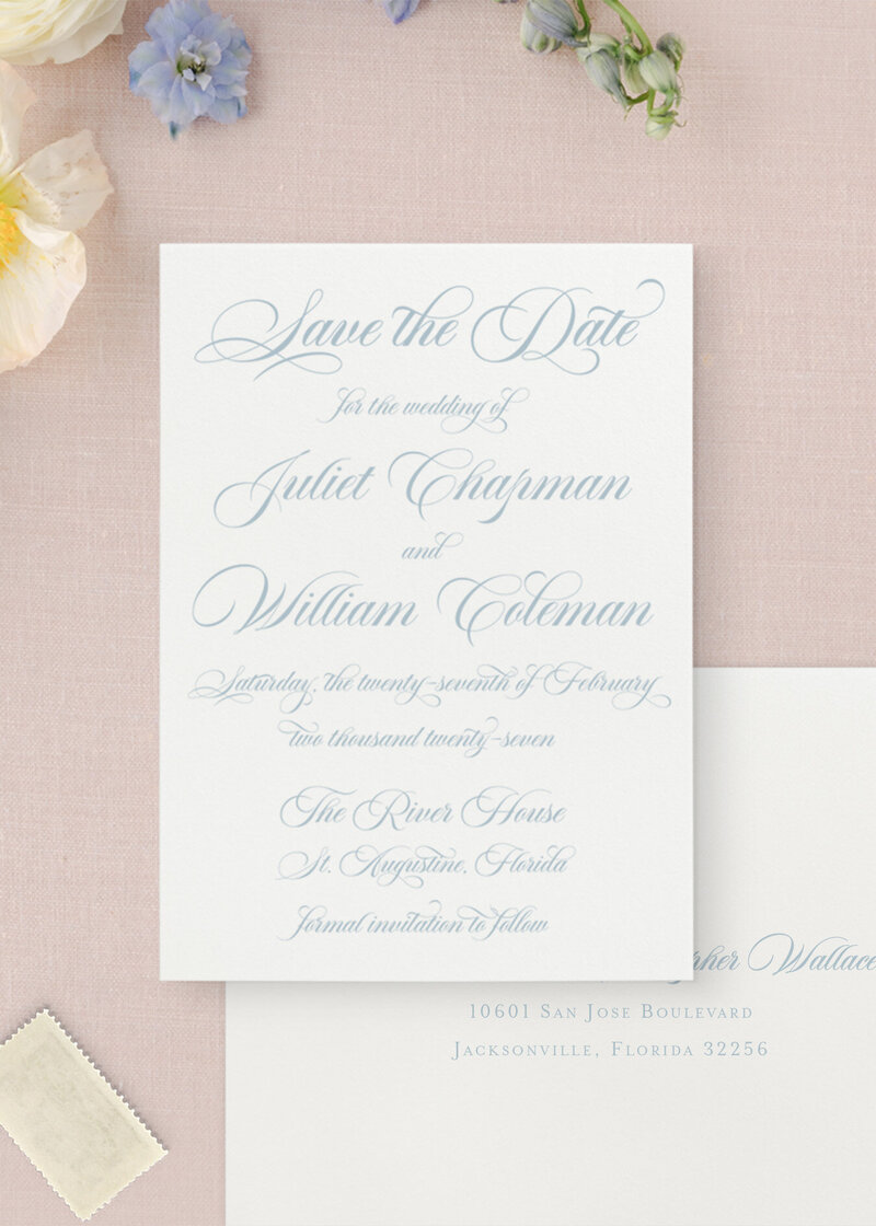 Juliet Save the Date | Southern Calligraphy design script