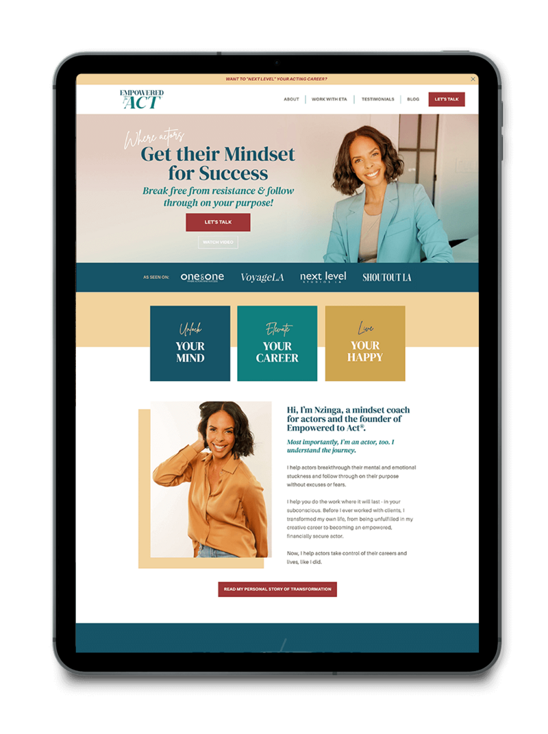 One Week Website | Showit Website Template Customization