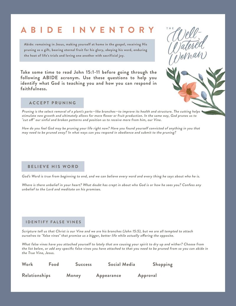 Abide in the True Vine | Free Spiritual Growth Resource