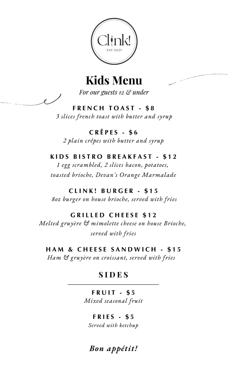 Seasonal Menu