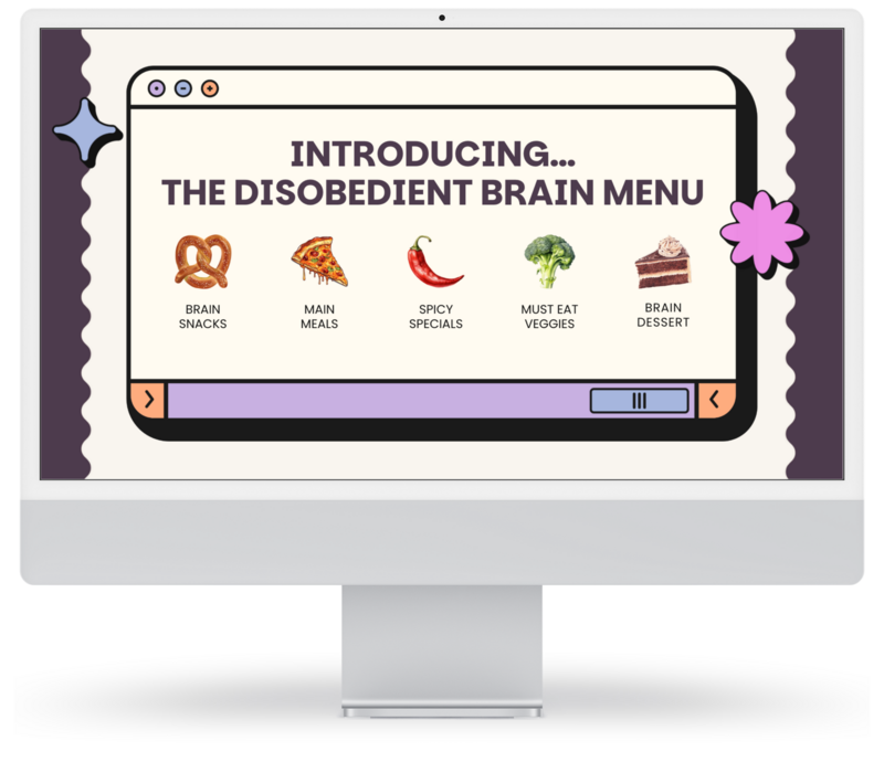 The Disobedient Brain Menu