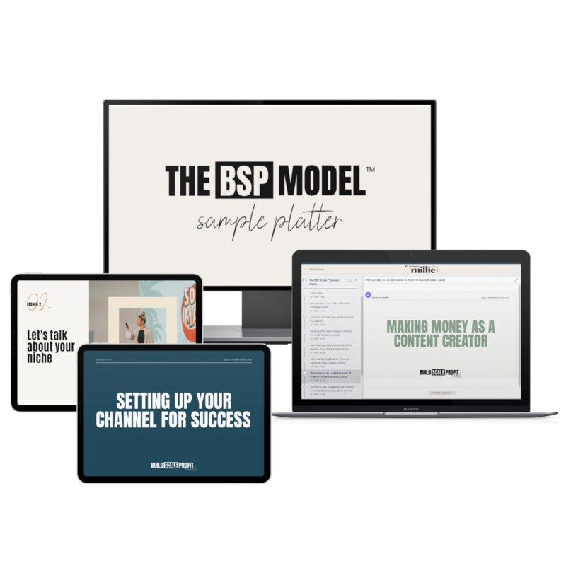 The BSP Model™ | Build, Scale, & Profit as a Content Creator