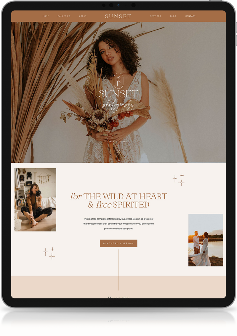 Free Showit Website Template For Photographers