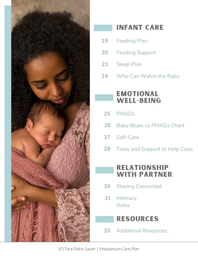 Postpartum Care Plan and Workbook