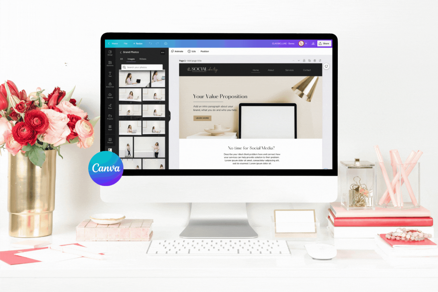 Website Design Mockup Canva Template | Styled Web