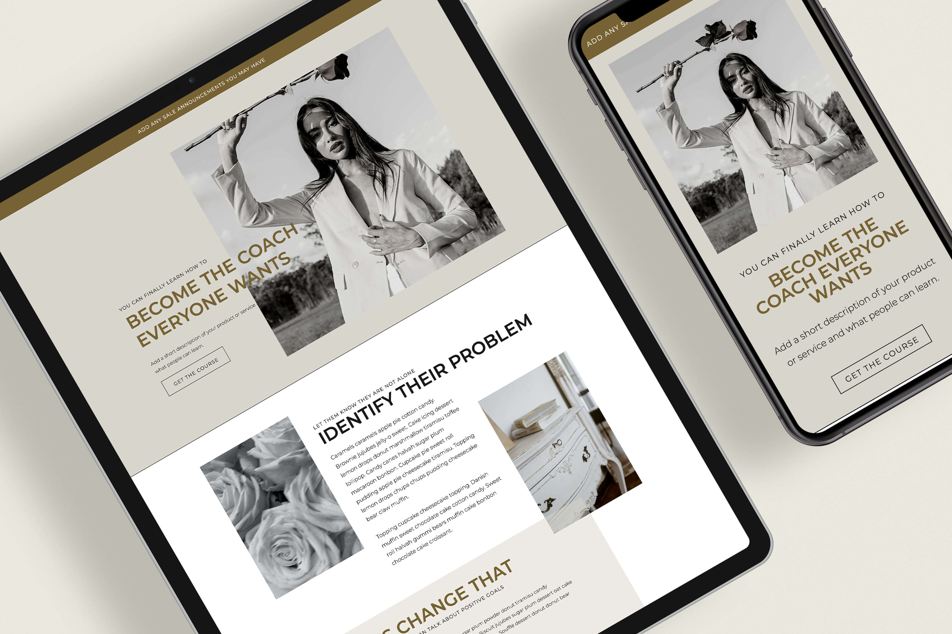 Chanel Sales Page | Showit Add-On Template