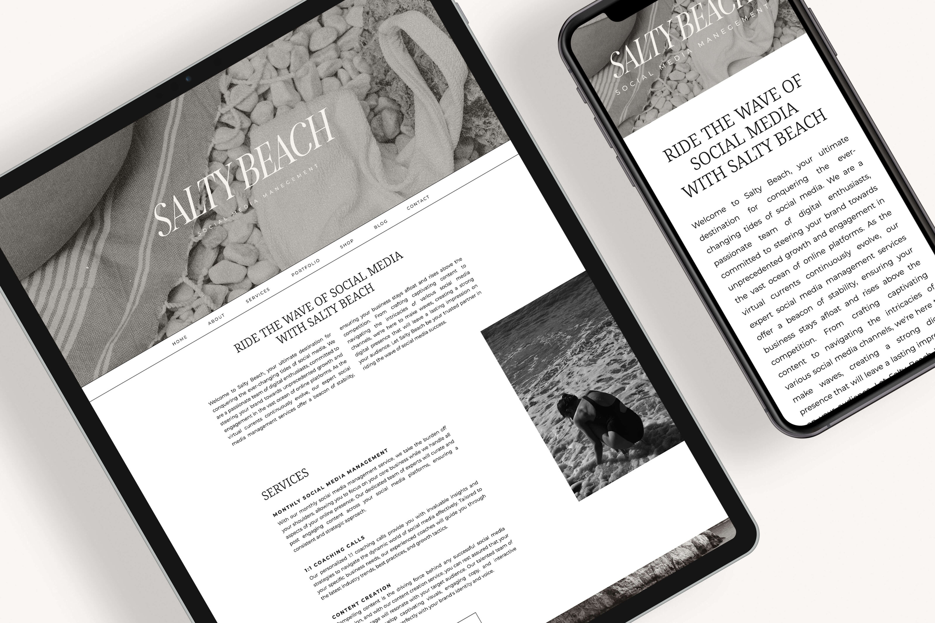 Salty Beach Showit Template | Blush Created